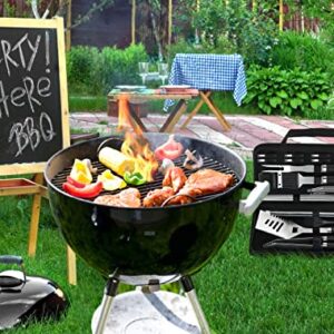 POLIGO 26PCS Camping Grill Utensils Set for Outdoor Grill Set Stainless Steel Grill Accessories in Case - Premium BBQ Tools Grilling Tools Set Ideal Birthday Father's Day Grilling Gifts for Men Dad