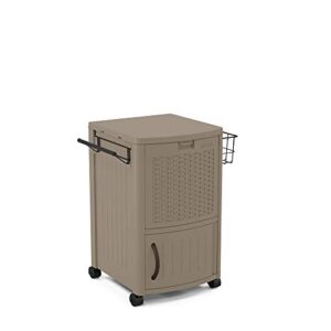 suncast dccw3000dtd resin wicker, dark taupe cooler