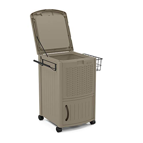 Suncast DCCW3000DTD Resin Wicker, Dark Taupe Cooler