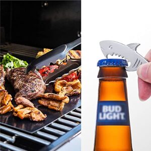 ITZH Grill BBQ Mat 6 Set Heavy Duty, Non-Stick, Heat Resistant and BPA-Free Reusable Grill Mats Supplied with Cleaning Brush and Bottle Opener