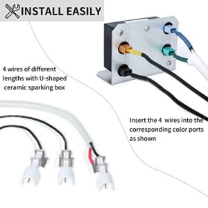 Apromise 7628 Grill Igniter Replacement - Upgraded Grill Igniters for Weber Genesis E/S/EP/CEP 310 320 Series Grills (2011-2016) with Front-Control | 4 Outlets