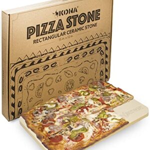 Kona Gourmet 15"x12" Rectangle Cordierite Pizza Stone