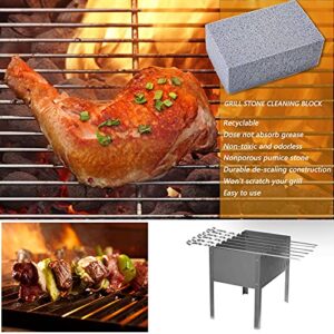 Encoli Grill Cleaning Brick Block, Pumice Stone for Removing BBQ Grills, Racks, Flat Top Cookers, Pool, Toilet Cleaner (Grey 4 Pack)