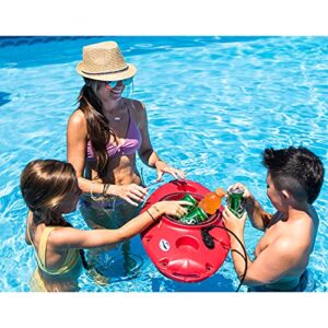 CreekKooler PuP Portable Floating Insulated 15 Quart Kayak Beverage Cooler, Red