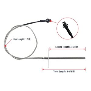 Replacement RTD Temperature Probe Sensor, Compatible with Pit Boss Pellet Grill PB1000XL-025-R00 V2, (70123-AMP)