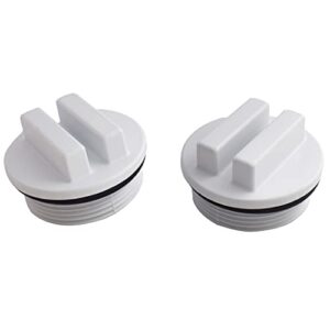 marrteum 1-1/2 inch swimming pool filter winter plug, threaded pool return line drain plug cap with o-ring (2 pcs)