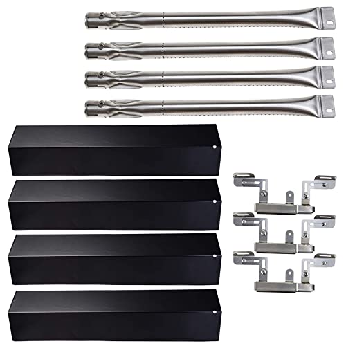 Hiorucet Grill Replacement Parts for Brinkmann 810-2410-S, 810-1420-0, 810-1420-1, 810-1470-0 Grill Models. Grill Burner, Porcelain Heat Plate, Adjustable Carryover Tubes Replacement for Brinkman