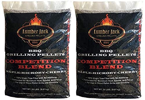 Lumber Jack Competition Blend Maple-Hickory-Cherry BBQ Grilling Pellets – 40 lbs.