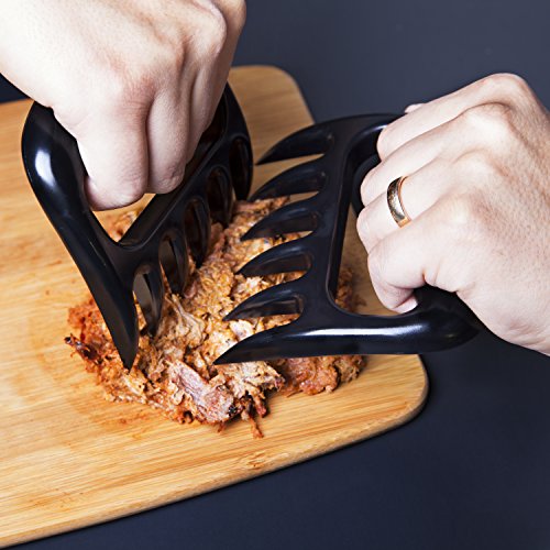 KitchenReady Pulled Pork Shredder Claws & BBQ Meat Forks - Paws for Pulling Brisket from Grill Smoker or Slow Cooker - Shredding Handling & Carving