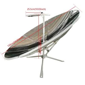 DNYSYSJ 59"Portable Solar Cooker,Outdoor Camping Sun Oven 800-1000 C High Efficiency,Concentrating Solar Cooker 700-1000°C