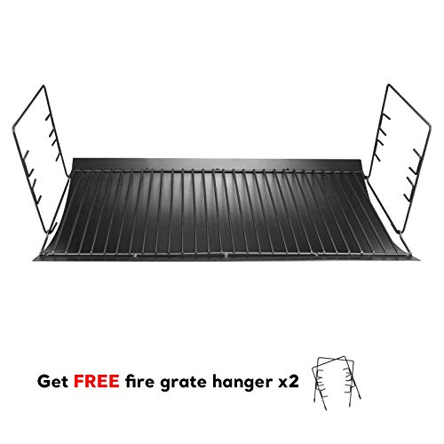 Uniflasy 27 Inches Ash Pan/Drip Pan for Chargriller 1224, 1324, 2121, 2222, 2727, 2828, 2929 Charcoal Grills, Charbroil 17302056 Grill Grates Replacement Part with 2pcs Fire Grate Hanger