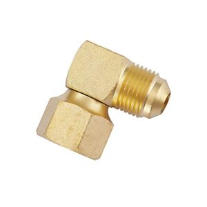 Litorange 1 PCS 90° Elbow Connector Replacement for Olympian Low Pressure Gas Fired Heaters - 3/8" Female Swivel Flare x 3/8" Male Flare,100% Brass