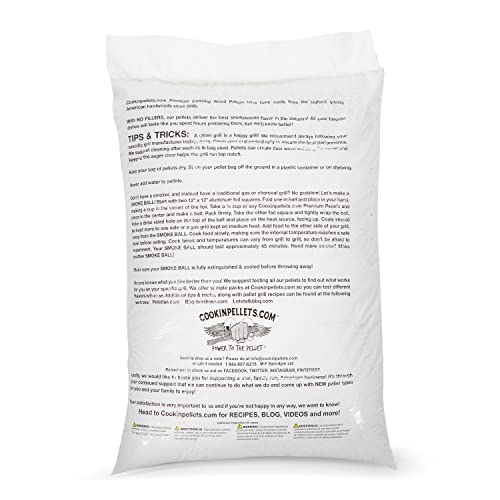 CookinPellets 40 Lb Perfect Mix Hickory, Cherry, Hard Maple, Apple Wood Pellets Bundle with Apple Mash Smoker Wood Pellets, 40 Pound Bag