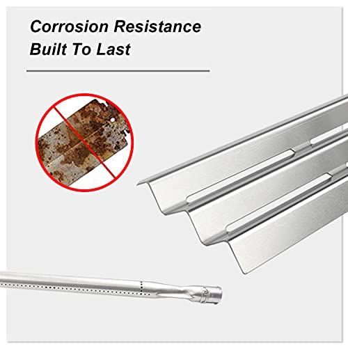 Zemibi Grill Replacement Parts for Napoleon Gas Models LEX485/605/730 LE LD485 Series Grills S81001, Stainless Steel Heat Plate Tent Shields and Heavy Duty Burner Tubes, BBQ Repair Kit, Pack of 4