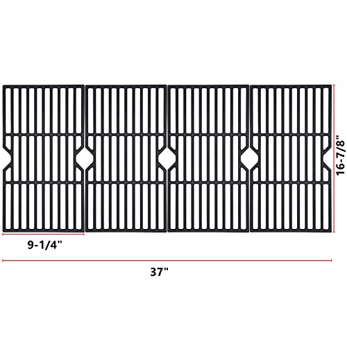 Adviace Grill Replacement Parts for Charbroil CharBroil 463240115 463239915 463230514 463230515 463230512, 463240115 Replacement Grates, 16 7/8" Cast Iron Cooking Grates