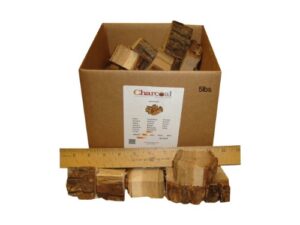 charcoalstore white oak wood smoking chunks – bark (5 pounds)