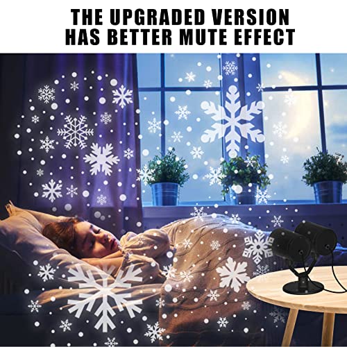 Christmas 2-in-1 Christmas Projector Lights Outdoor - Christmas Snowflake Projector Lights with Waterproof Plug in Moving Effect Wall Mountable for Garden Ballroom, Party, Halloween, Holiday