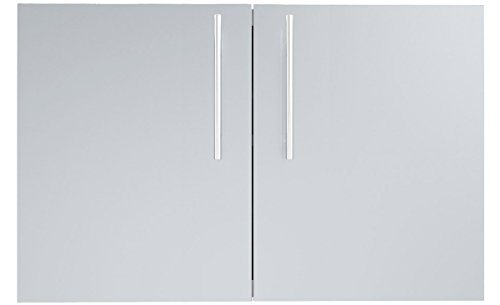 SUNSTONE DE-DD36 Designer Series Raised Style Double Door with Shelves, 36", Stainless Steel