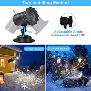 SOMKTN Snow Projector Lights-Snowfall Light Projector-Christmas Snowflake Show Projector-Waterproof Decorative Lighting Dynamic Snow Projector for Halloween, Holiday, Birthday, Wedding and Party