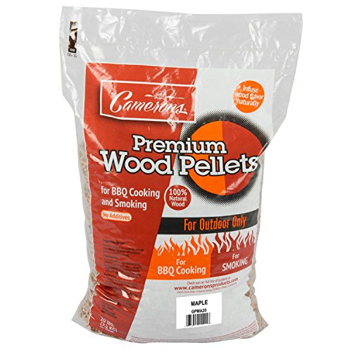 Camerons Products Wood Pellets - All Natural Premium Grilling Barbeque Wood Pellets - No Fillers (Maple 20 lb Bag)