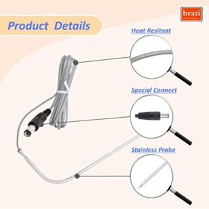 2-Pack Meat Probe Thermometer Replacement for RecTeq RT-B380 Bullseye/RT-590/RT-700 Wood Pellet Grill, Rec Tec BBQ Accessories