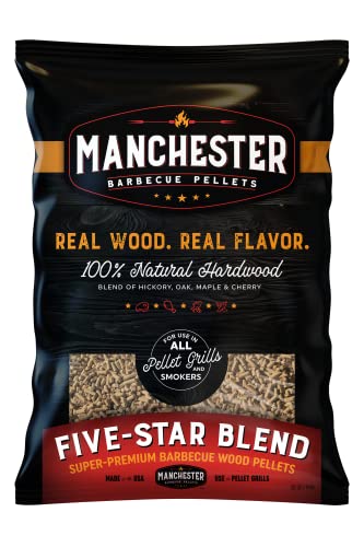 Manchester Barbecue Wood Pellets for Smoker - Super-Premium BBQ Wood Pellets, Competition Blend Pellets for Pellet Grill, 100% Natural Hardwood Hickory, Oak, Maple, and Cherry