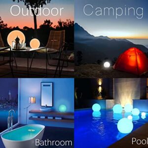 TOVEENEN Floating Pool Lights Wireless Charging 8 Inch LED Light Ball, Waterproof Rechargeable Floating Lights for Pool, Long Battery Life 20 Color Modes