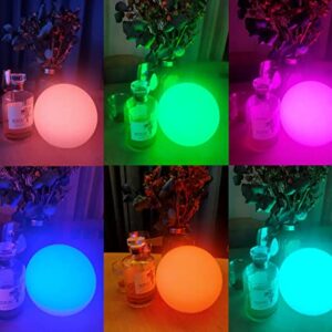 TOVEENEN Floating Pool Lights Wireless Charging 8 Inch LED Light Ball, Waterproof Rechargeable Floating Lights for Pool, Long Battery Life 20 Color Modes