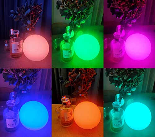 TOVEENEN Floating Pool Lights Wireless Charging 8 Inch LED Light Ball, Waterproof Rechargeable Floating Lights for Pool, Long Battery Life 20 Color Modes