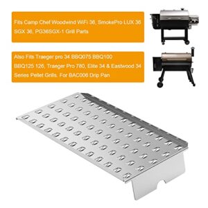 AJinTeby Drip Tray Heat Baffle Replacement for Camp Chef 36 Series Pellet Grills, SmokePro LUX 36, SGX 36, PG36 SGX-1, Compatible with Traeger Drip Tray 34 Series Smoker Grills, Fits Drip Pan BAC-006