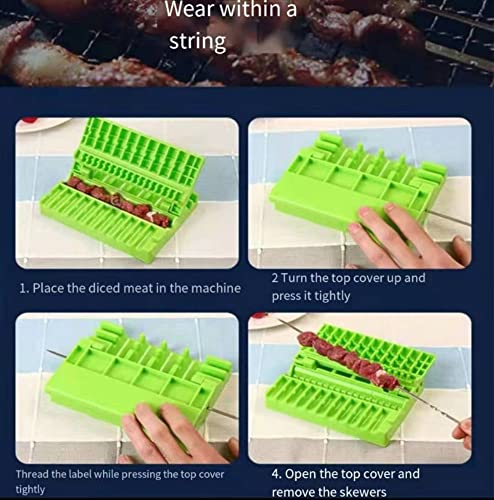 LUOY The New Multifunctional Kebab Tool can be reused Quickly Beef Meat Vegetable skewers Barbecue Tool Kitchen Gadgets