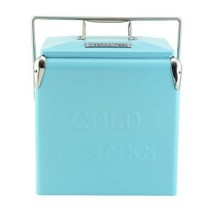 permasteel ps-205-14qt turq-am 14 quart portable picnic cooler, turquoise