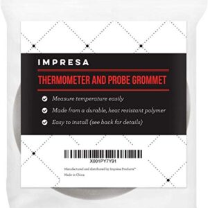 2 Pack Thermometer and Probe Grommet for Grills - Compatible with Weber Smokey Mountain Cookers and More - Compare to Replacement 85037 - by Impresa Products