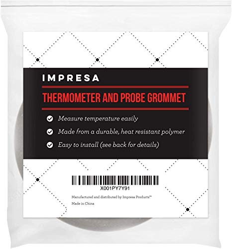 2 Pack Thermometer and Probe Grommet for Grills - Compatible with Weber Smokey Mountain Cookers and More - Compare to Replacement 85037 - by Impresa Products