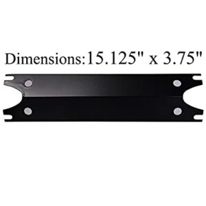 Dongftai PN949A (6-Pack) 15 1/8 inch Porcelain Steel Heat Plate Heat Shield for Brinkmann 810-2410-S, 810-2411-F, 810-2411-S, 810-3885-F, 810-3885-S, 810-4238-0,810-4420-F, 810-6631-F