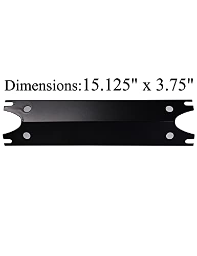 Dongftai PN949A (6-Pack) 15 1/8 inch Porcelain Steel Heat Plate Heat Shield for Brinkmann 810-2410-S, 810-2411-F, 810-2411-S, 810-3885-F, 810-3885-S, 810-4238-0,810-4420-F, 810-6631-F