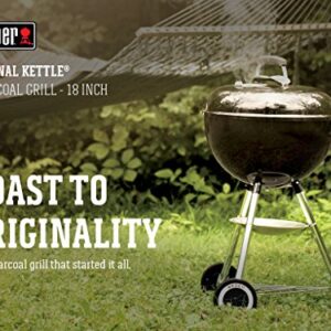 Weber Original Kettle 18 Inch Charcoal Grill, Black