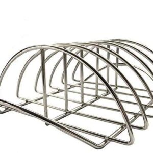 BBQ Rib Rack For Smoker Stainless Steel Rack For Large Big Green Egg and Kamado Joe Smoker Joe and 18" or Larger Grills Roast grill For Charcoal Grill Smoker