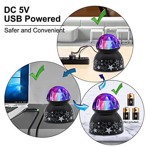 Sound Activated Party Lights, Yohuton Dj Lighting, RBG Disco Ball, Strobe Lamp Stage Par Light for Home Room Dance Parties Birthday DJ Bar Karaoke Xmas Wedding Show Club Pub Great Gift