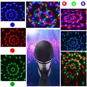 Sound Activated Party Lights, Yohuton Dj Lighting, RBG Disco Ball, Strobe Lamp Stage Par Light for Home Room Dance Parties Birthday DJ Bar Karaoke Xmas Wedding Show Club Pub Great Gift