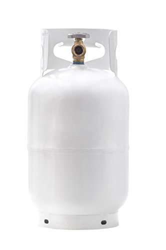 Flame King YSN10LB 11 lb Steel Propane Tank Cylinder with Type 1 Overflow Protection Device Valve, Great for Camping, Fire Pits, Heaters, Grills, Overlanding, White