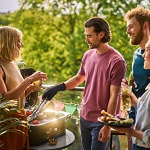 Weber Lumin Compact Outdoor Electric Barbecue Grill, Black - Great Small Spaces such as Patios, Balconies, and Decks, Portable and Convenient