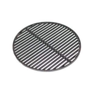 aura outdoor products cast iron dual side grid bbq cooking grate 18″ inches for big green egg, kamado joe, vision