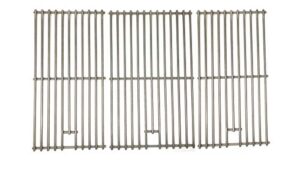 replacement stainless steel cooking grid for members mark bq05046-6, bq05046-6a, bq06042-1, bq05046-6n-a, b09smg-3, b09smg1-3f & master forge b10lg25 grill models, set of 3