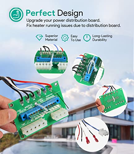 R0458100 Power Distribution Circuit Board PCB Replacement for Zodiac Jandy Heaters JXI 200, 260, 400, LXI 250, 300, 400