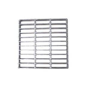 NDS 1215 Square Grate, Fits 12 Inch Catch Basin Drain Risers and Low Profile Adapter, Galvanized Steel