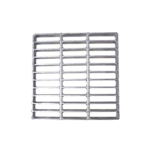 NDS 1215 Square Grate, Fits 12 Inch Catch Basin Drain Risers and Low Profile Adapter, Galvanized Steel