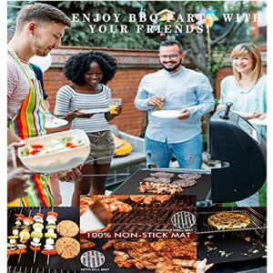 DRPORONYN Grill Mat , Set of 5 Non-Stick BBQ Grill Mats Grilling mat for Outdoor Grill ,Heavy Duty, Reusable, Easy to Clean , Works on Gas Charcoal and Electric BBQ ,15.75x13 inch - Black