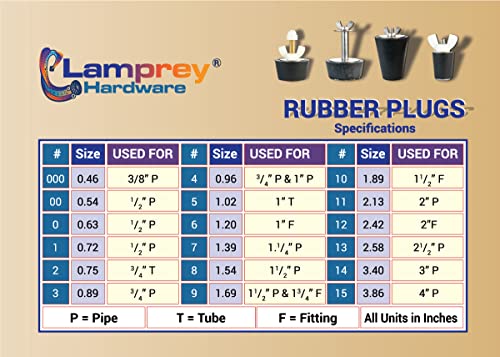 Lamprey Hardware #000 Winter Plug Expanding for 3/8 inch Piping - LHP000 (1)