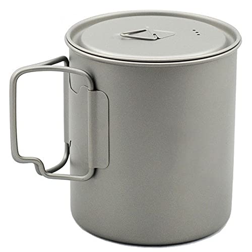 TWDYC Outdoor Hiking Camping Picnic Titanium Pot Mug Bowl 3 in1 Lightweight Camping Equipment